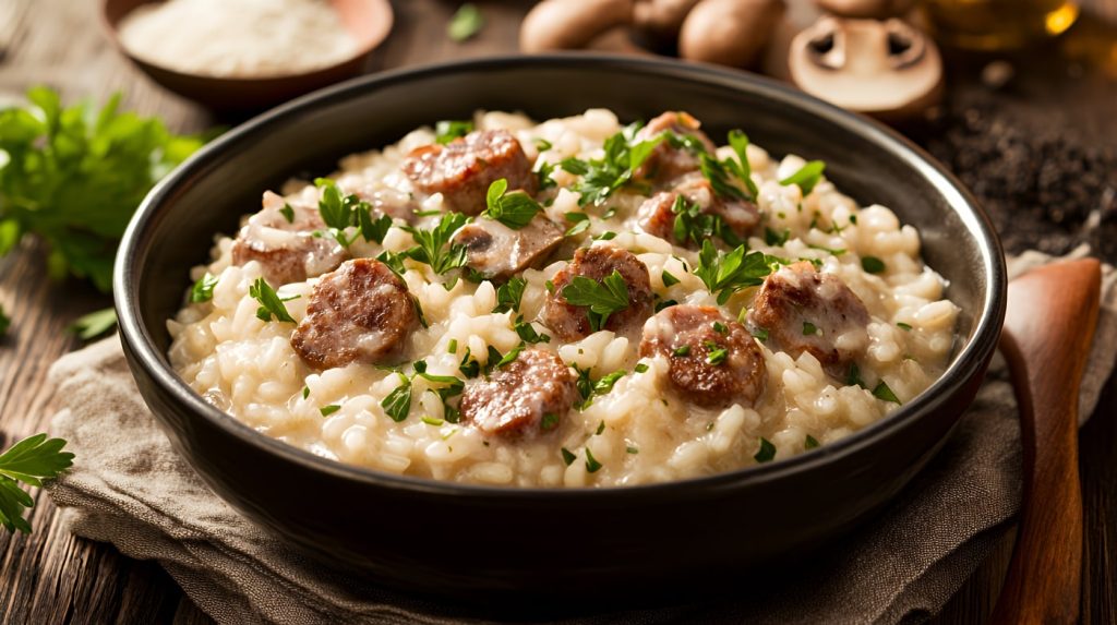 Biofinesse | Risotto aux chipolatas savoureuses